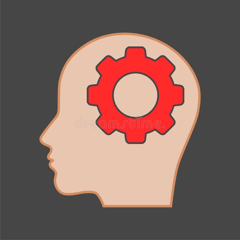 Icono De Pensamiento Crítico Aislado En Fondo Blanco Ilustración del ...