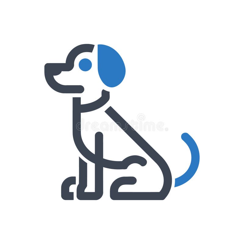Icono De Perfil De Perro Sentado Ilustración del Vector - Ilustración ...