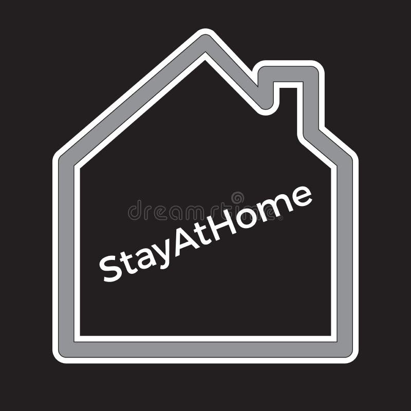 Icono De Permanecer En Casa Ilustración del Vector - Ilustración de ...