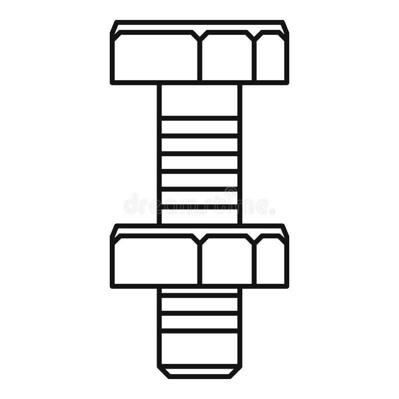 Icono De Perno, Estilo De Esquema Ilustración del Vector - Ilustración ...