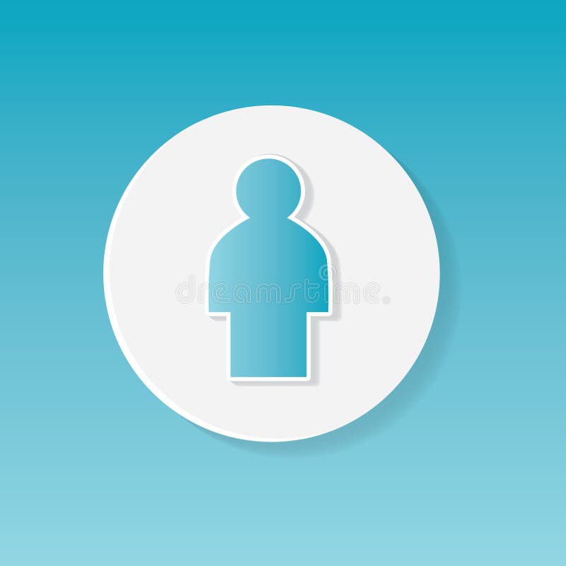 Icono de persona azul ilustración del vector. Ilustración de cara ...