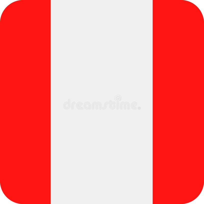 Icono De Peru Flag Vector Square Flat Stock de ilustración ...