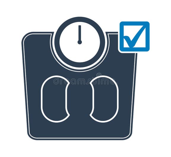 Icono de peso ideal ilustración del vector. Ilustración de hora - 158367783
