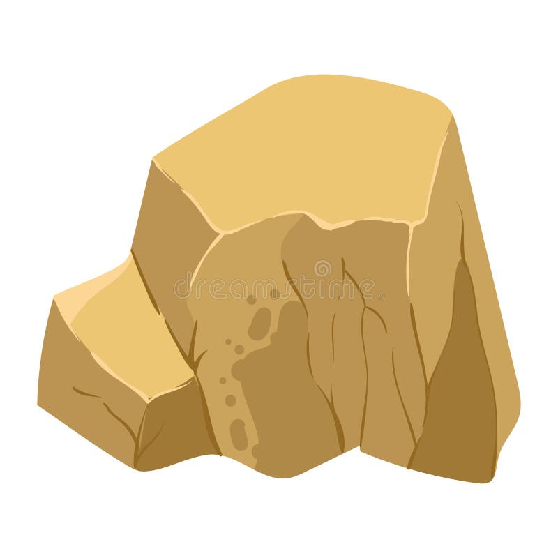 Icono de piedra de roca ilustración del vector. Ilustración de granito ...