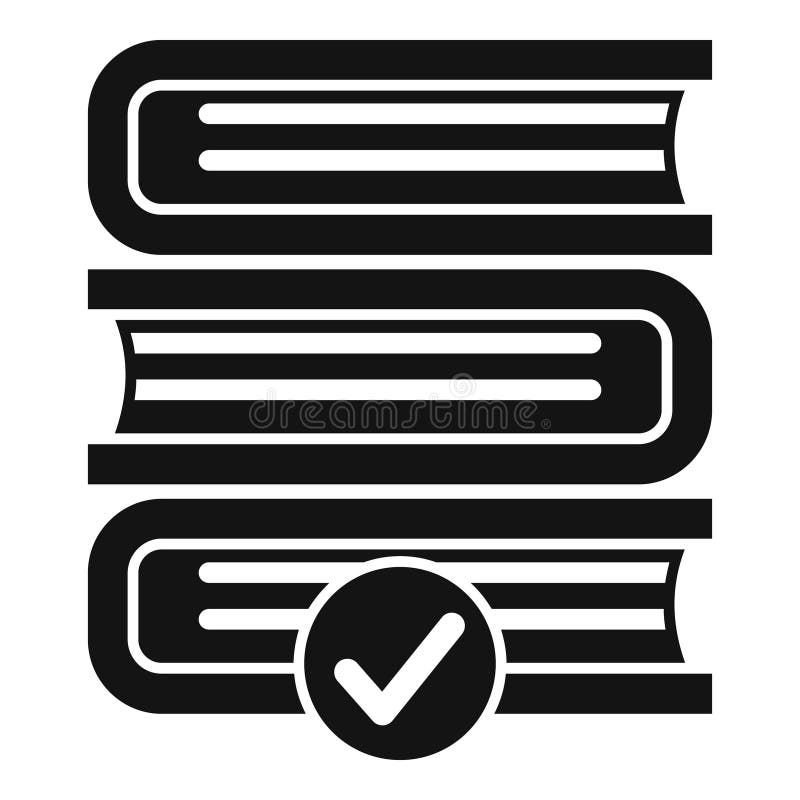 Icono De Pila De Libro Aprobado Vector Simple. Revista Online ...