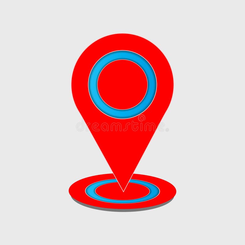 Icono De Pin En El Mapa Con Fondo Blanco Ilustración del Vector ...