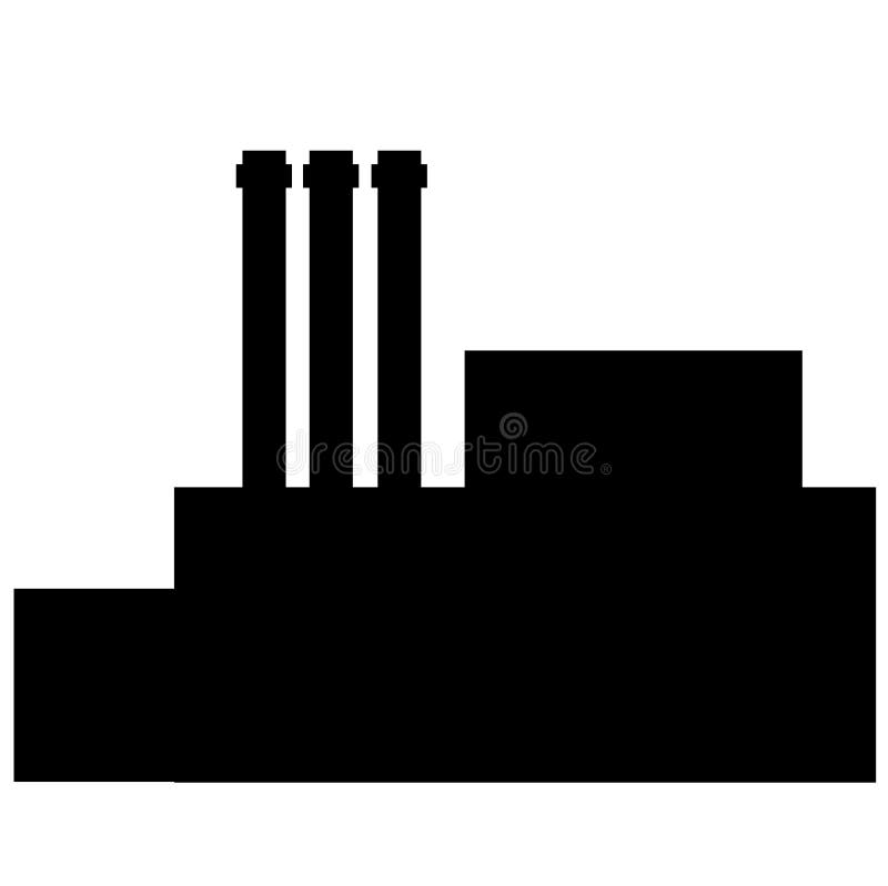 Icono de planta industrial ilustración del vector. Ilustración de humo ...