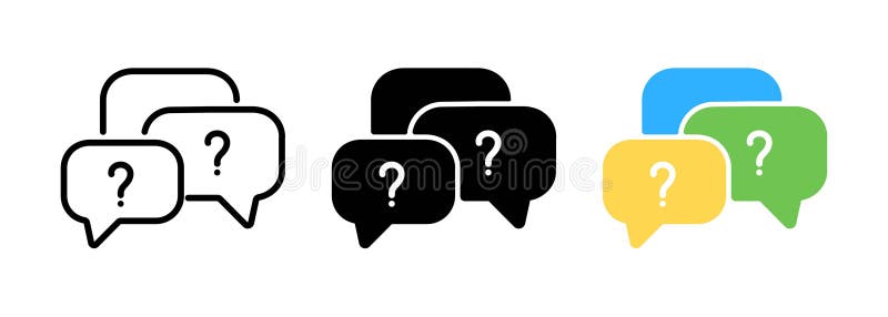Icono De Pregunta De Chat. Uno De Los Iconos De Set Web. Ilustración ...