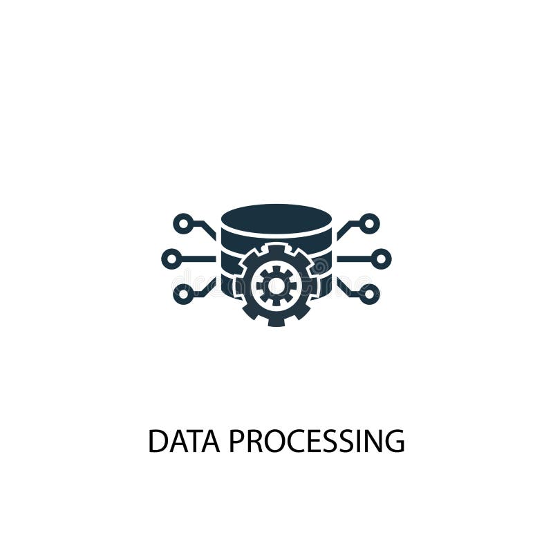 Icono De Procesamiento De Datos. Elemento Simple Ilustración del Vector - Ilustración de proceso ...