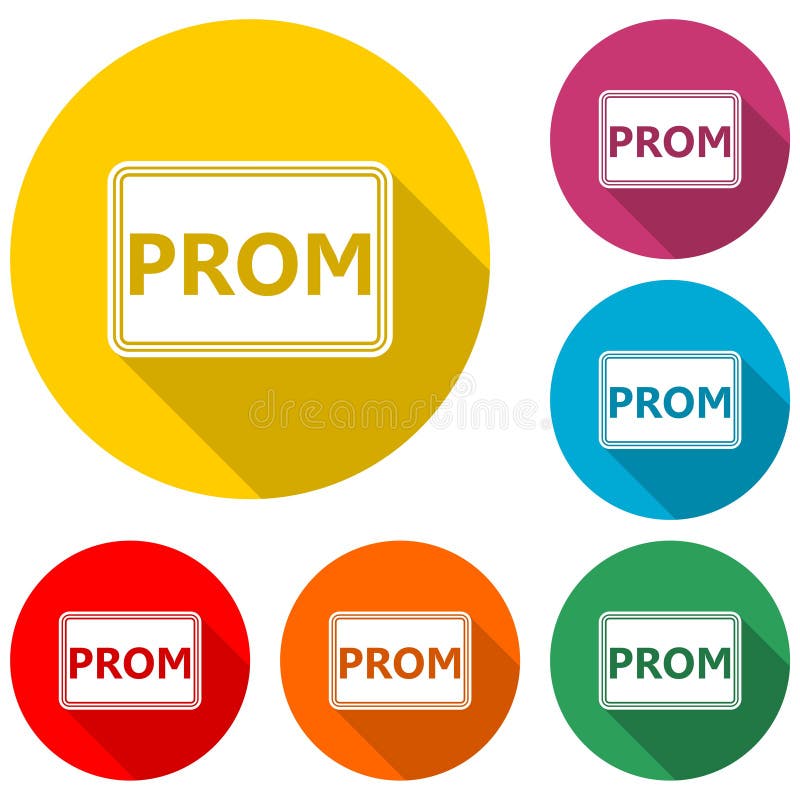 Icono De Prom Con Sombra Larga Ilustración del Vector - Ilustración de ...