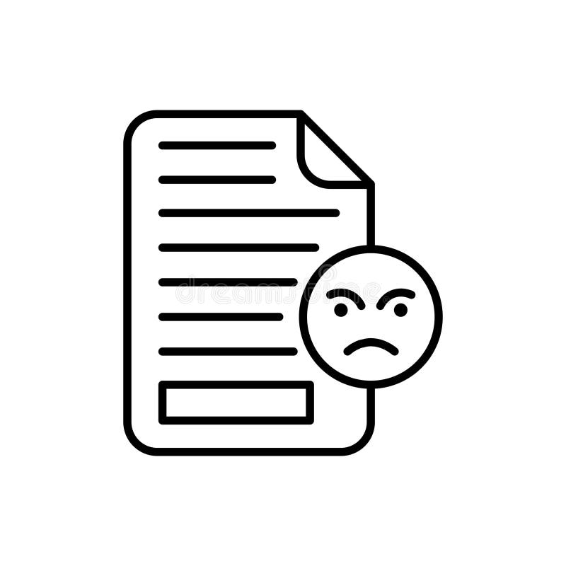 Icono de quejas ilustración del vector. Ilustración de sencillo - 338261976