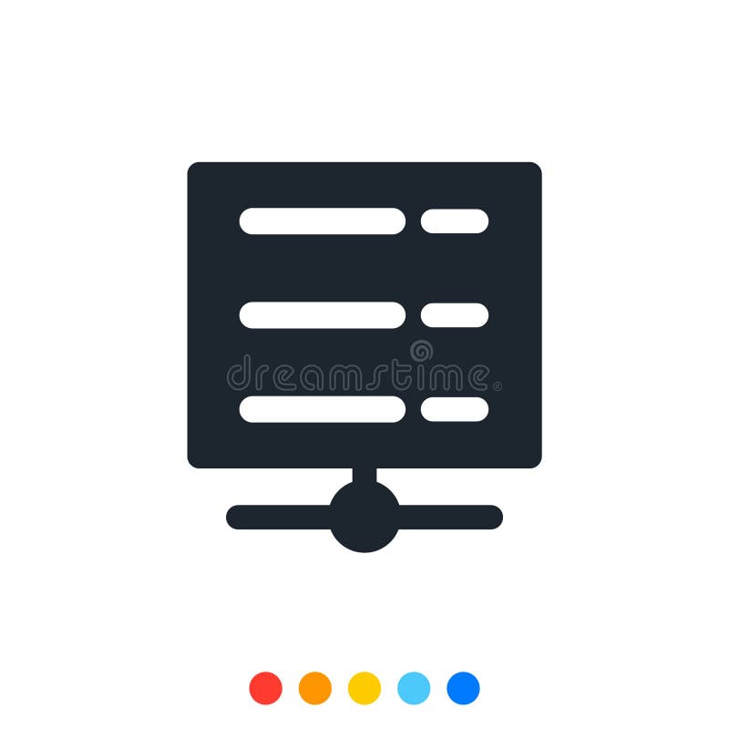 Icono De Rack De Servidor Icono De Computadora Central Ilustración del ...