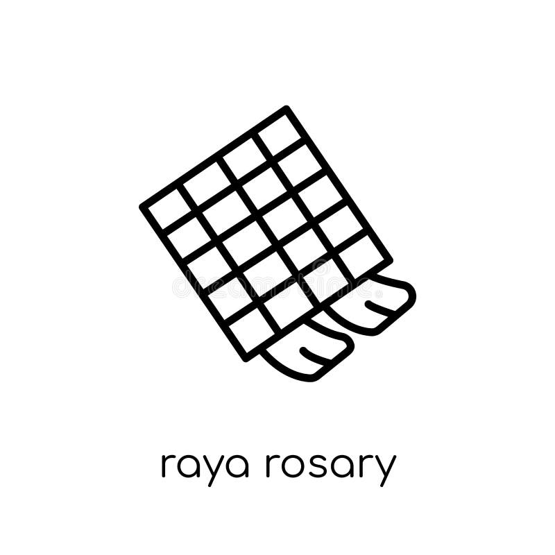 Icono De Raya Rosary Vector Linear Plano Moderno De Moda Raya Rosary I ...