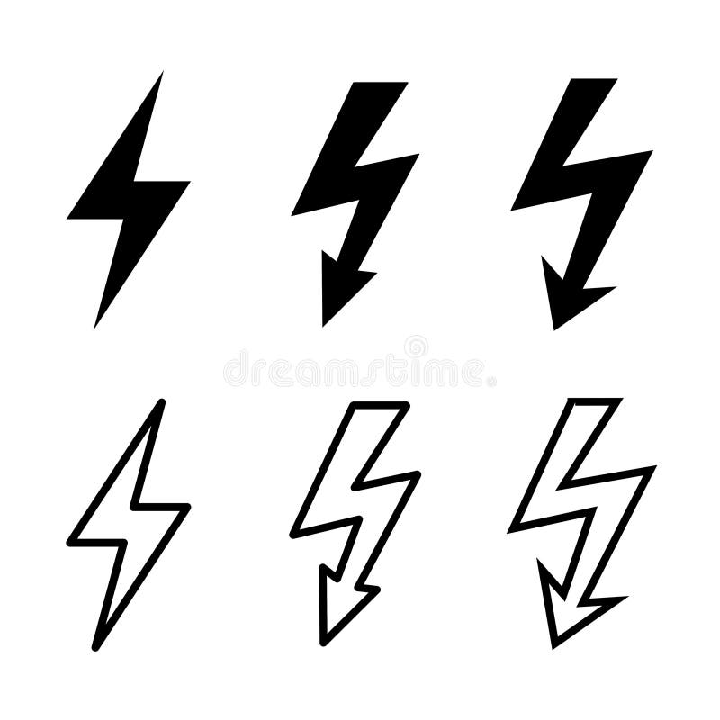 Icono de rayo de flecha ilustración del vector. Ilustración de ...