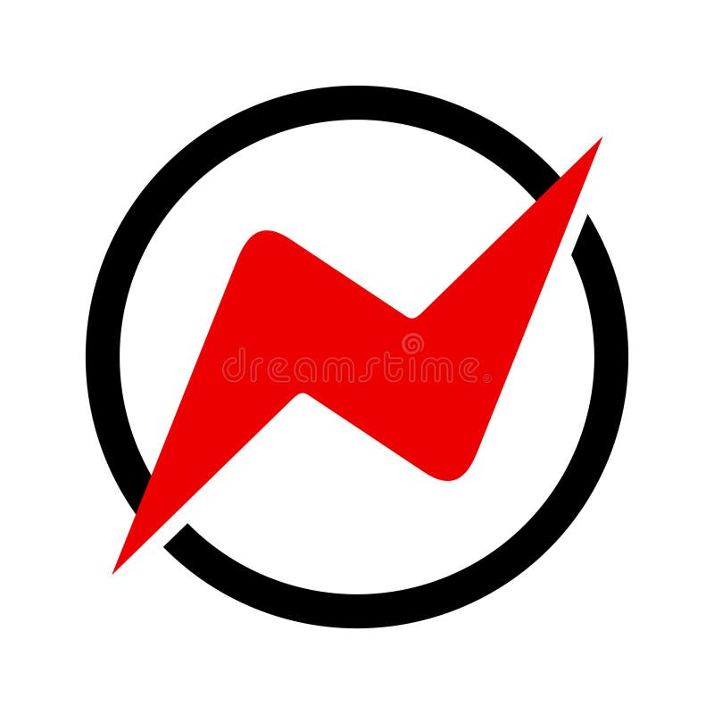 Icono de rayo de flecha ilustración del vector. Ilustración de rojo ...