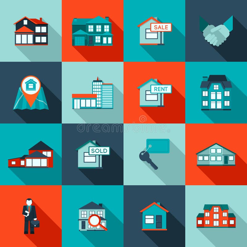 Icono de Real Estate ilustración del vector. Ilustración de edificio ...