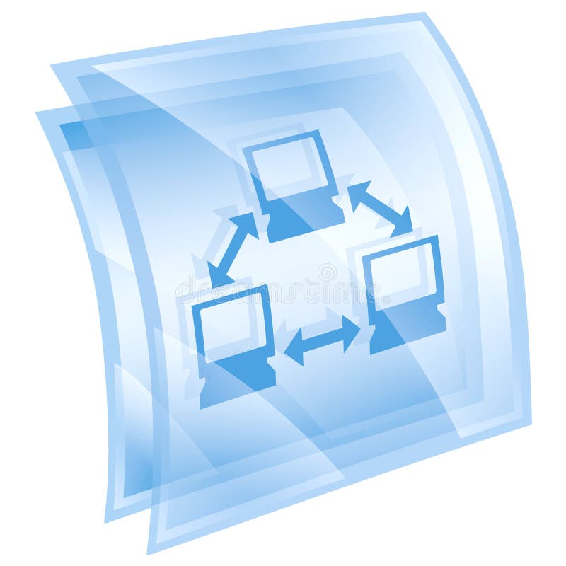 Icono de red azul stock de ilustración. Ilustración de icono - 294235926