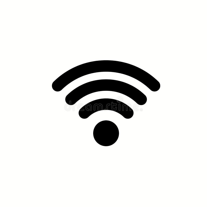 Icono De Red Wifi Sobre Fondo Blanco Stock de ilustración - Ilustración ...