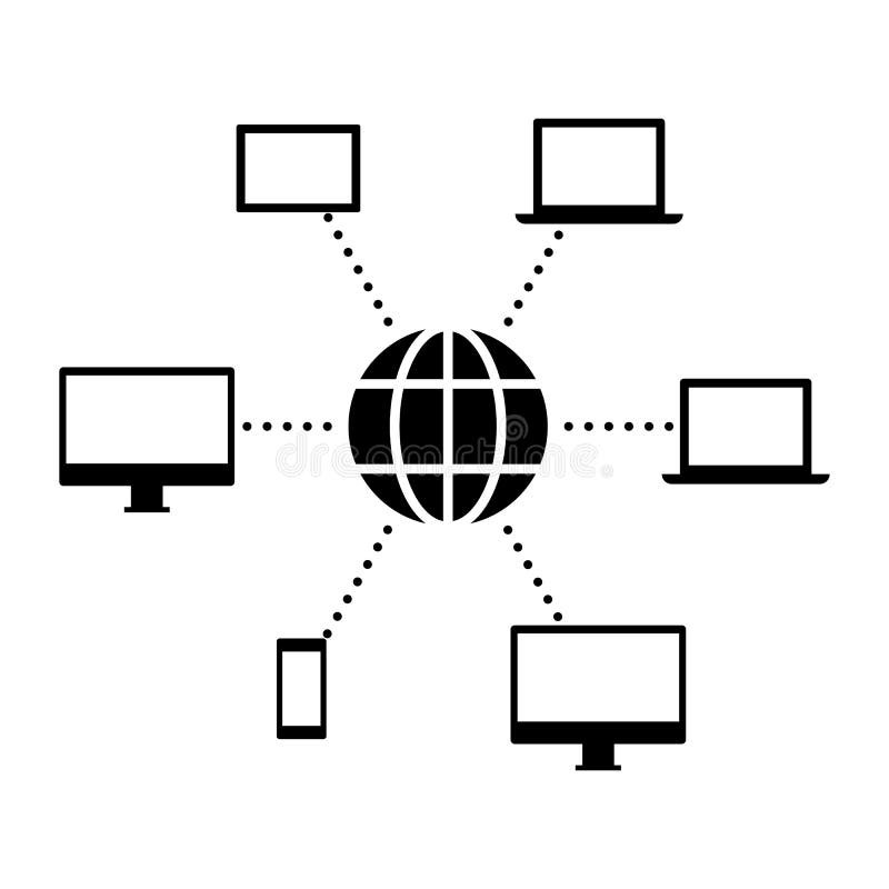 Icono De Redes De Internet Y Dispositivos Conectados Ilustración del ...