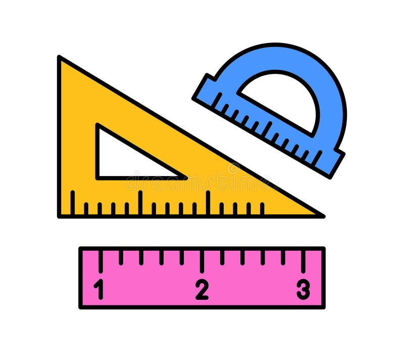 Vector De Icono De Regla En Estilo Plano Con Contorno Negro Ilustración ... Vector De Icono De Regla En Estilo Plano Con Contorno Negro Ilustración ...