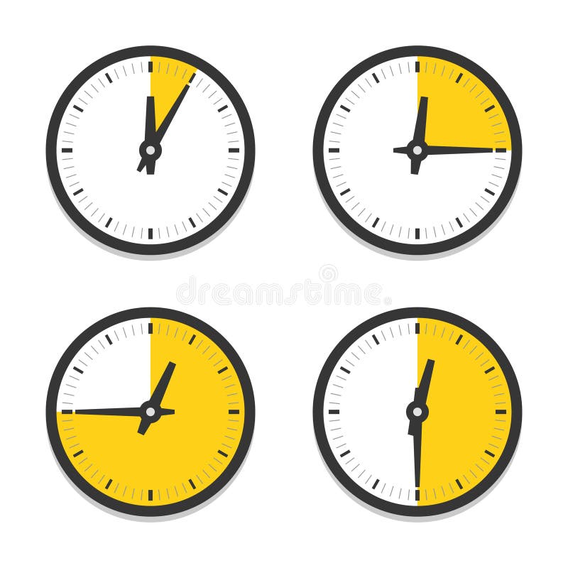 Icono De Reloj Con Partes Del Conjunto De Iconos De Vector Hora ...