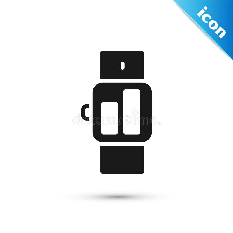 Icono De Reloj Inteligente Gris Aislado Sobre Fondo Blanco. Vector ...