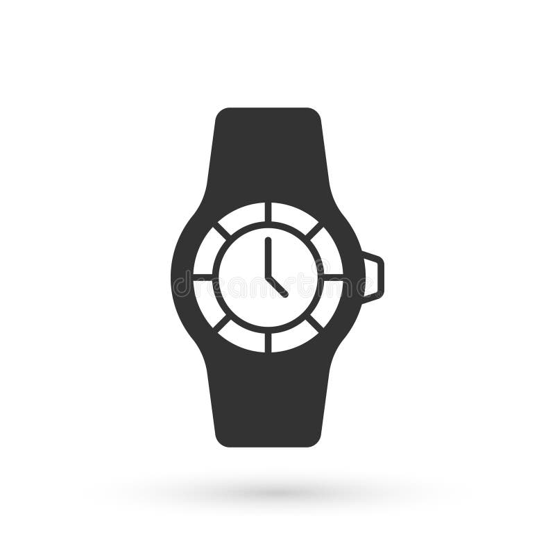 Icono De Reloj De Pulsera Gris Aislado En Fondo Blanco. Icono De Reloj ...