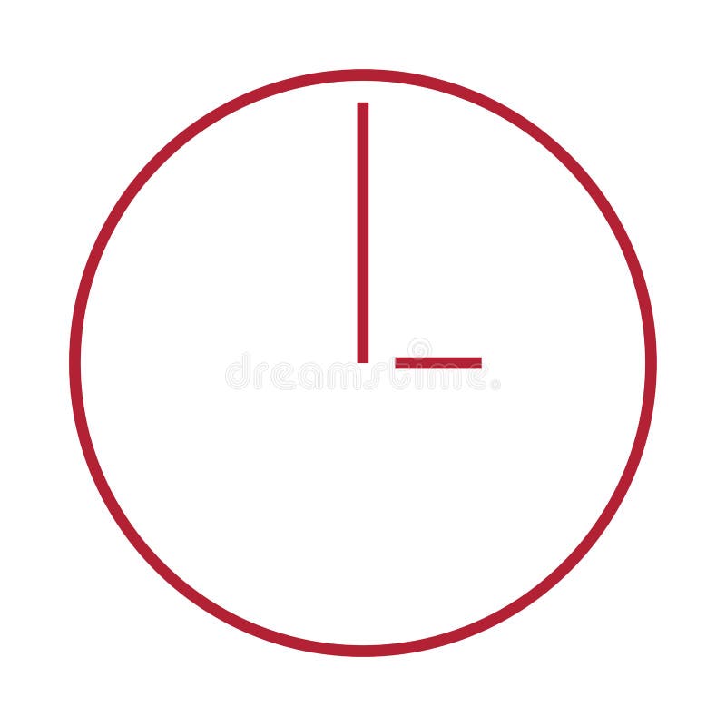 Icono De Reloj Rojo Aislado Ilustración del Vector - Ilustración de ...