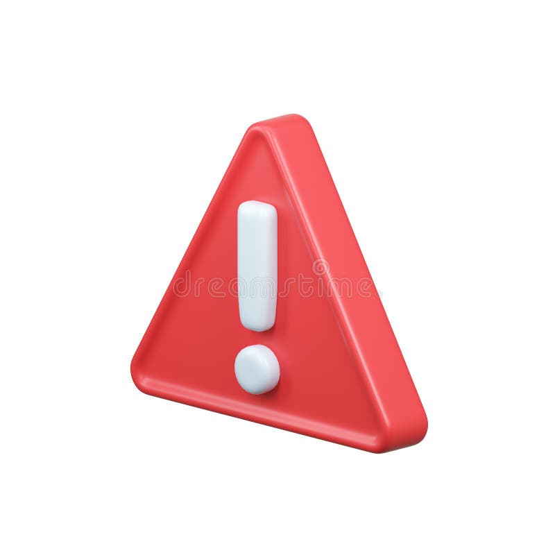 Icono De Representación De Alerta 3d. Stock de ilustración ...