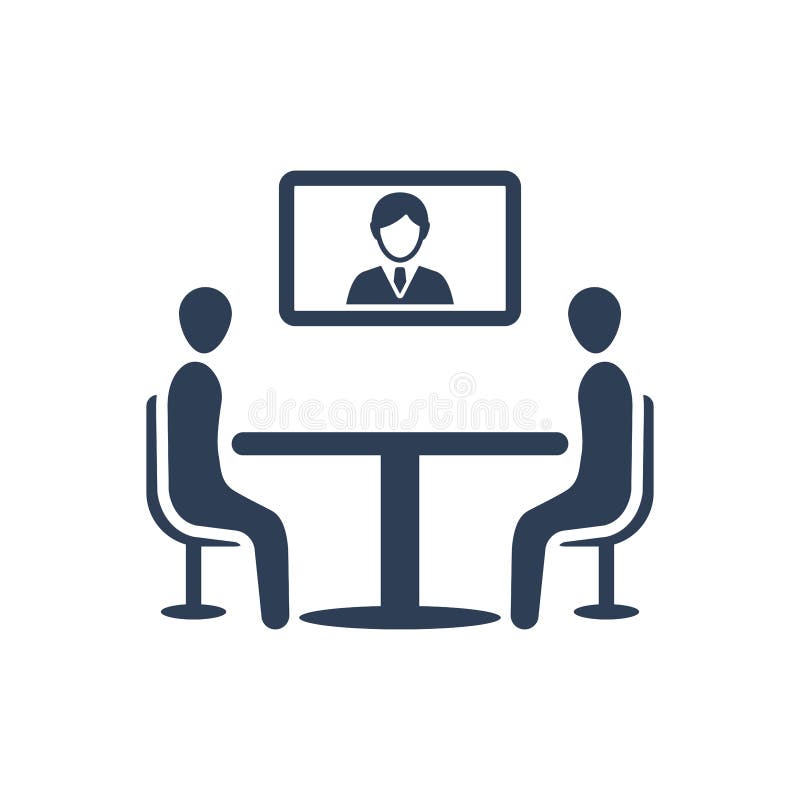 Icono de sala de reuniones stock de ilustración. Ilustración de ...