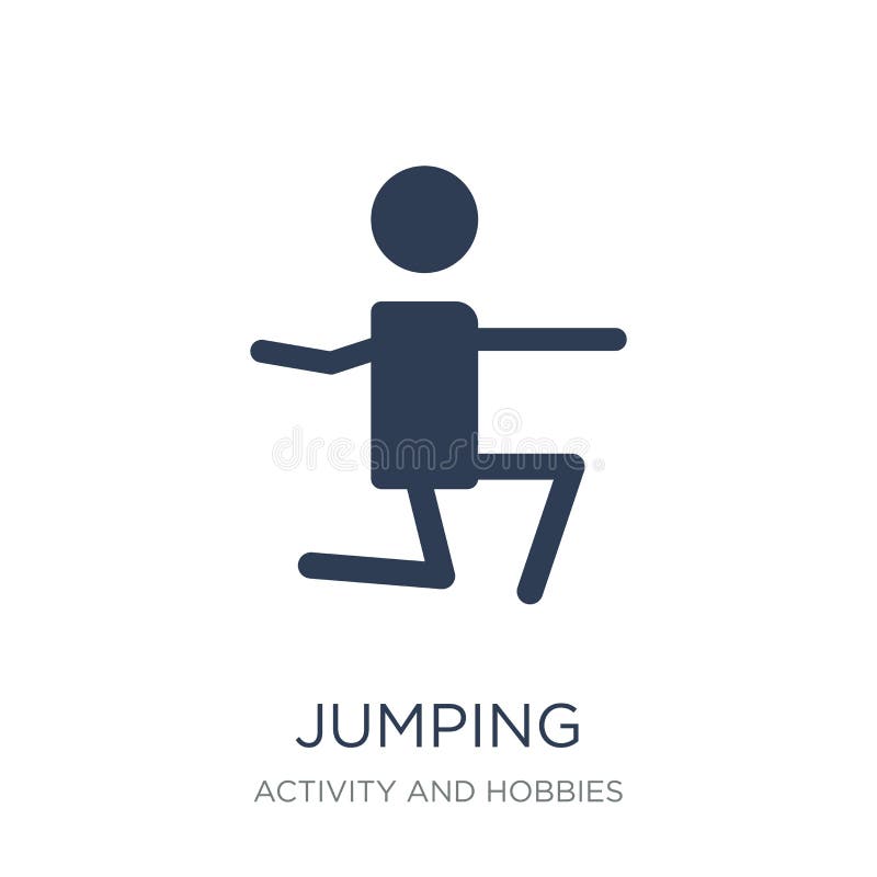 Icono de salto ilustración del vector. Ilustración de alegre - 130332312