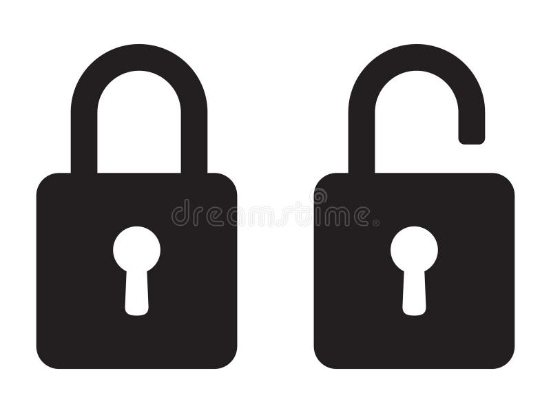 Icono De Seguridad De Candado. Icono De Candado Sin Bloquear ...