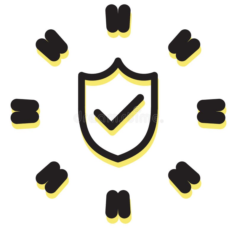 Icono De Seguridad Integral Stock de ilustración - Ilustración de icono ...