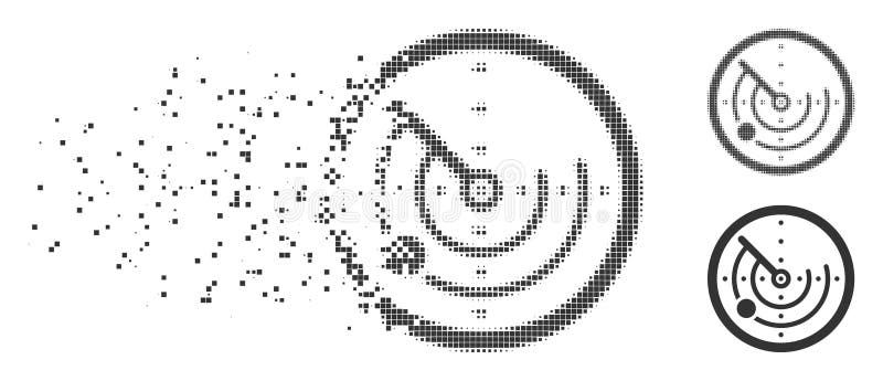 Icono De Semitono Dañado Del Radar Del Pixel Ilustración del Vector ...