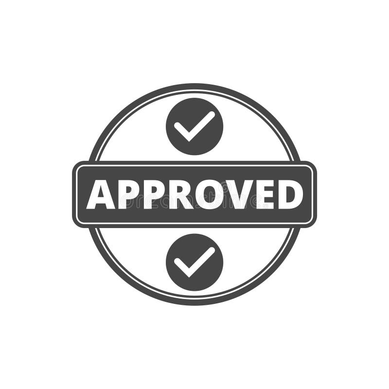 Icono De Signo De Botón Aprobado Ilustración del Vector - Ilustración ...