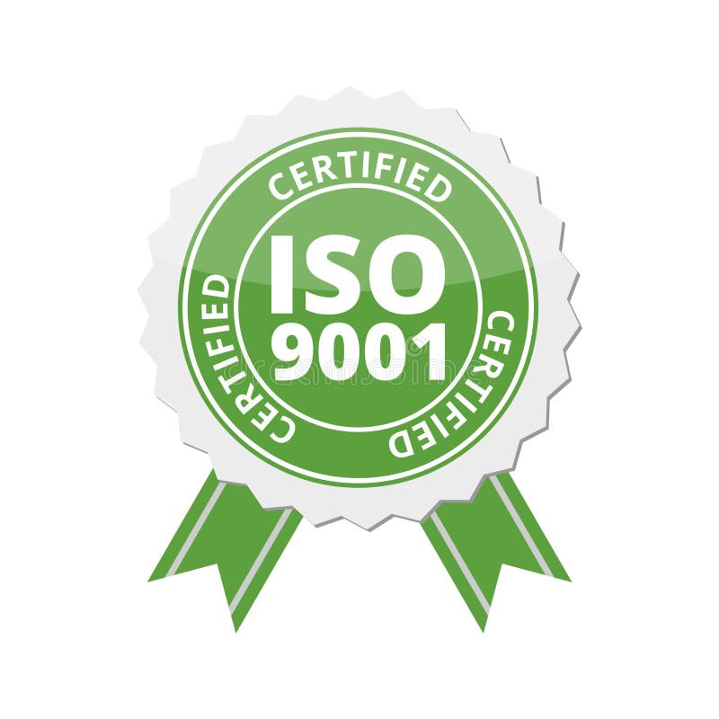 Icono De Signo Certificado Iso 9001 Ilustración del Vector ...