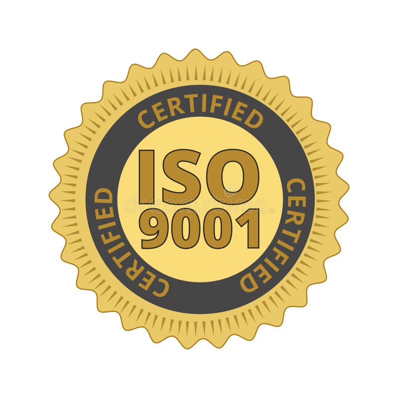 Icono De Signo Certificado Iso 9001 Ilustración del Vector ...