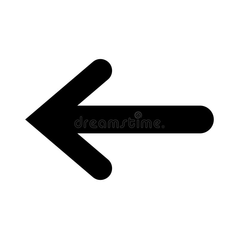 Icono De Signo De Flecha Izquierda Ilustración del Vector - Ilustración ...