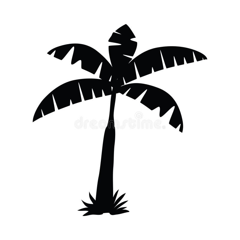 Icono de silueta de palma ilustración del vector. Ilustración de palma ...