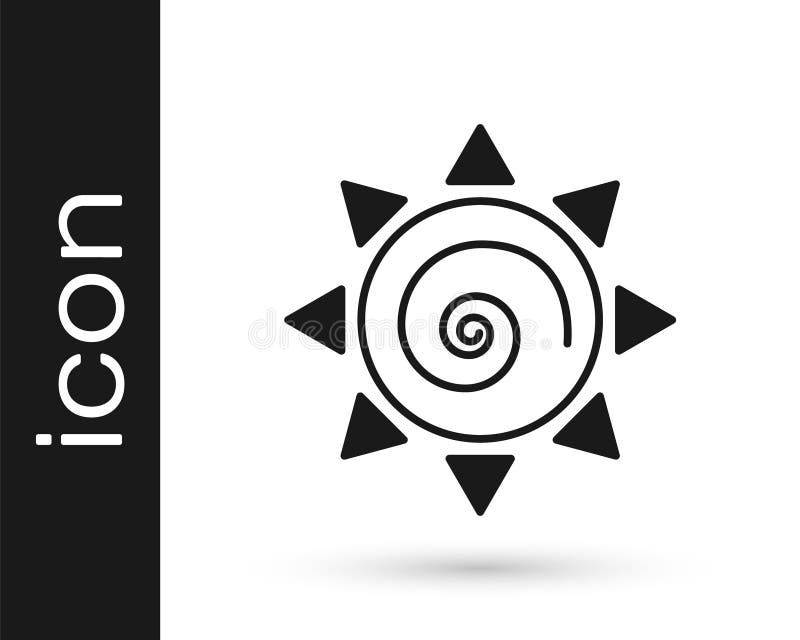 Icono De Sol Negro Aislado En Fondo Blanco. Vector Ilustración del ...