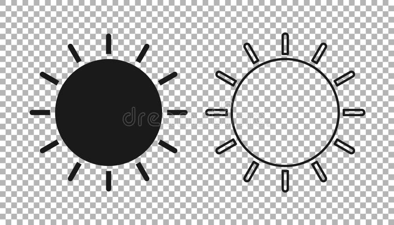 Icono De Sol Negro Aislado En Fondo Transparente. Vector Stock de ...