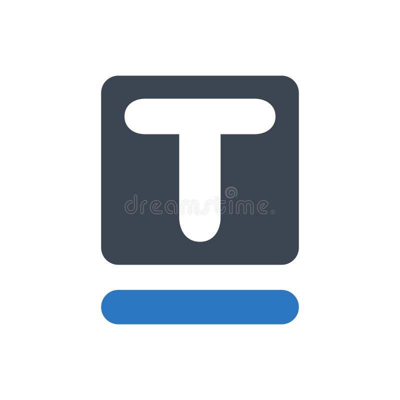 Icono De Subrayado De Texto Ilustración del Vector - Ilustración de ...