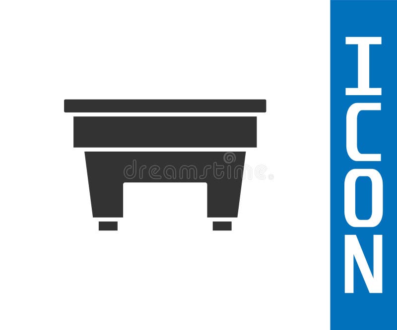 Icono De Tabla De Billar Gris Aislado En Fondo Blanco. Mesa De Billar ...