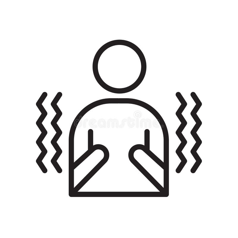 Icono De Temblor Aislado En El Fondo Blanco Ilustración del Vector ...