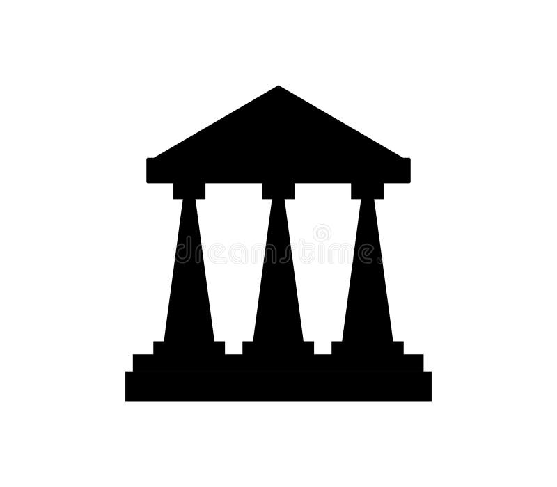 Icono De Templo Ilustrado En Vector Sobre Fondo Blanco Stock de ...