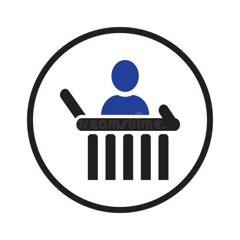 Icono De Testigo De Ley Y De Testigo Ilustración del Vector ...