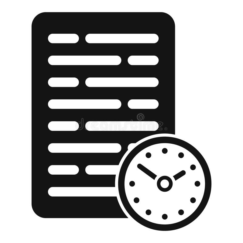 Icono De Tiempo De Papel Vector Simple. Proyecto De Reloj Ilustración ...