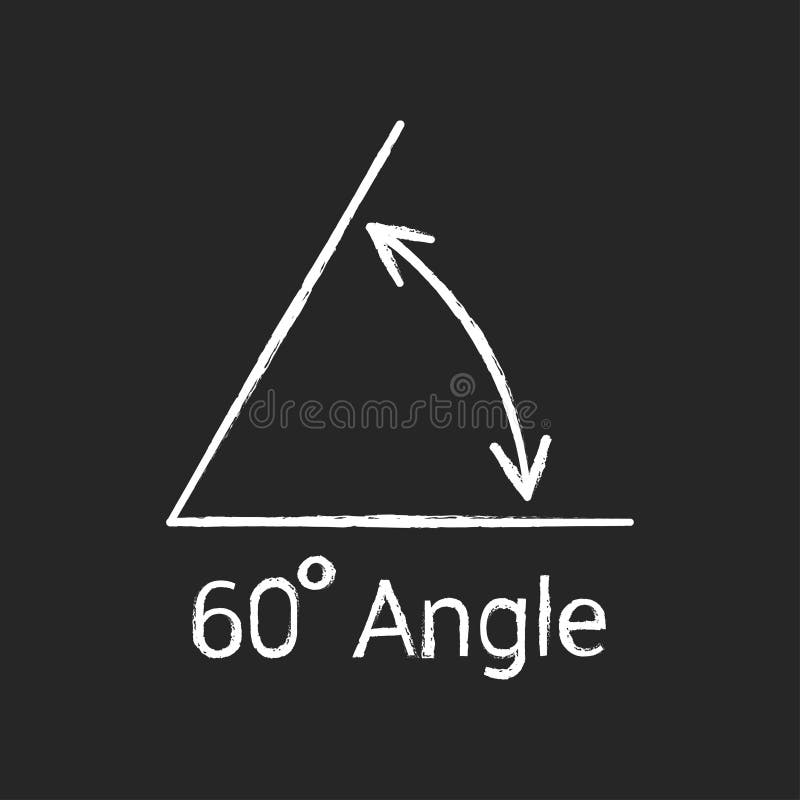 Icono Del ángulo De 60 Grados, Icono Aislado Con Símbolo Del ángulo Y ...