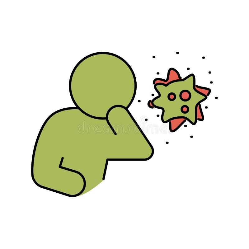 Icono de tos ferina ilustración del vector. Ilustración de oral - 250922550