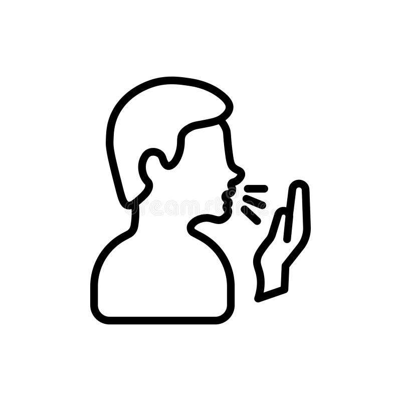 Icono de tos ilustración del vector. Ilustración de hombre - 331980240